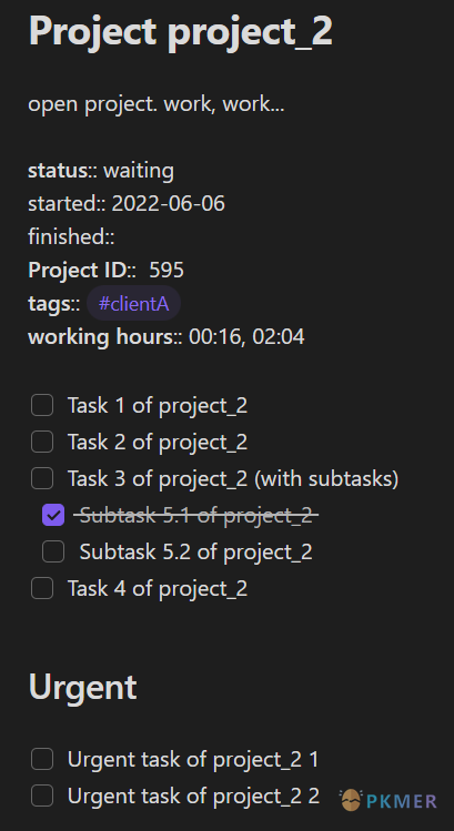 PKMer_Dataview 示例展示检索文章结构
